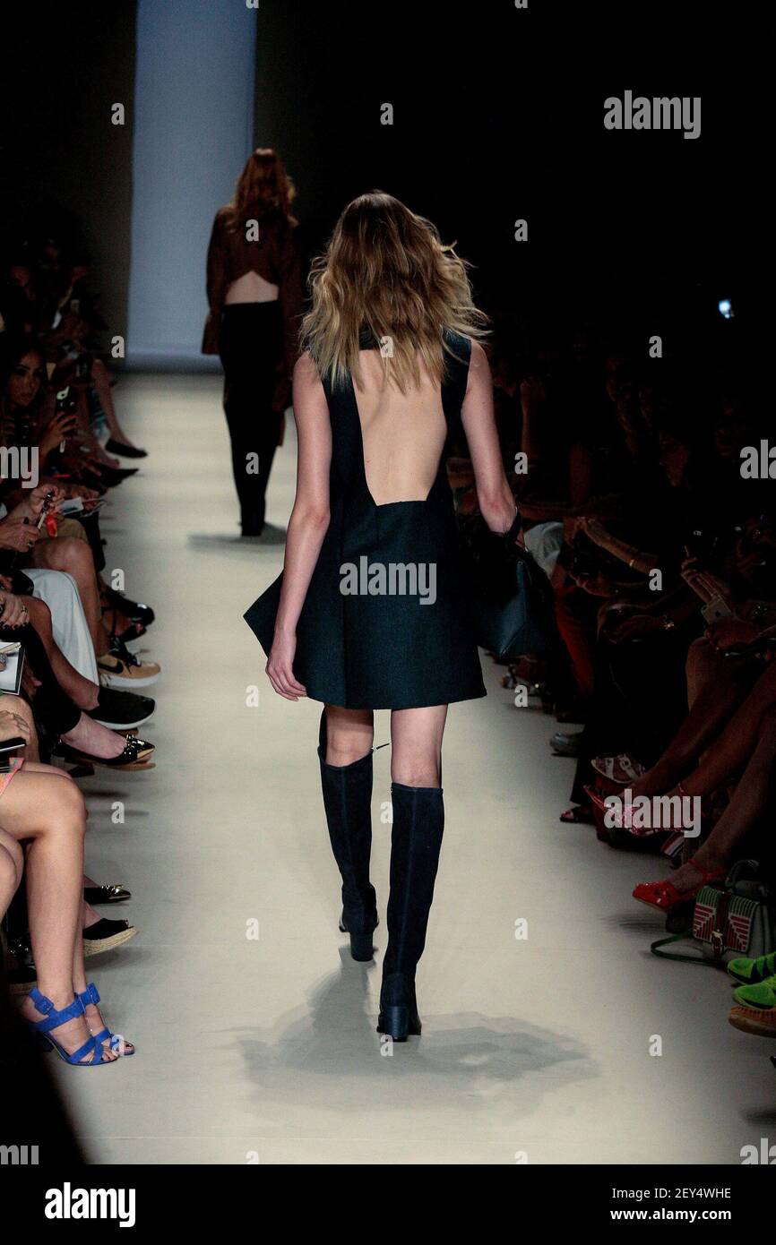 A model displays a collection by Fashion Design Animale, in Sao Paulo ...