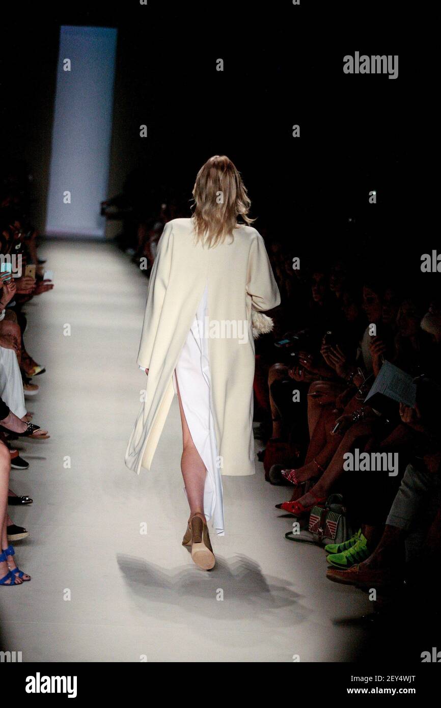 A model displays a collection by Fashion Design Animale, in Sao Paulo ...