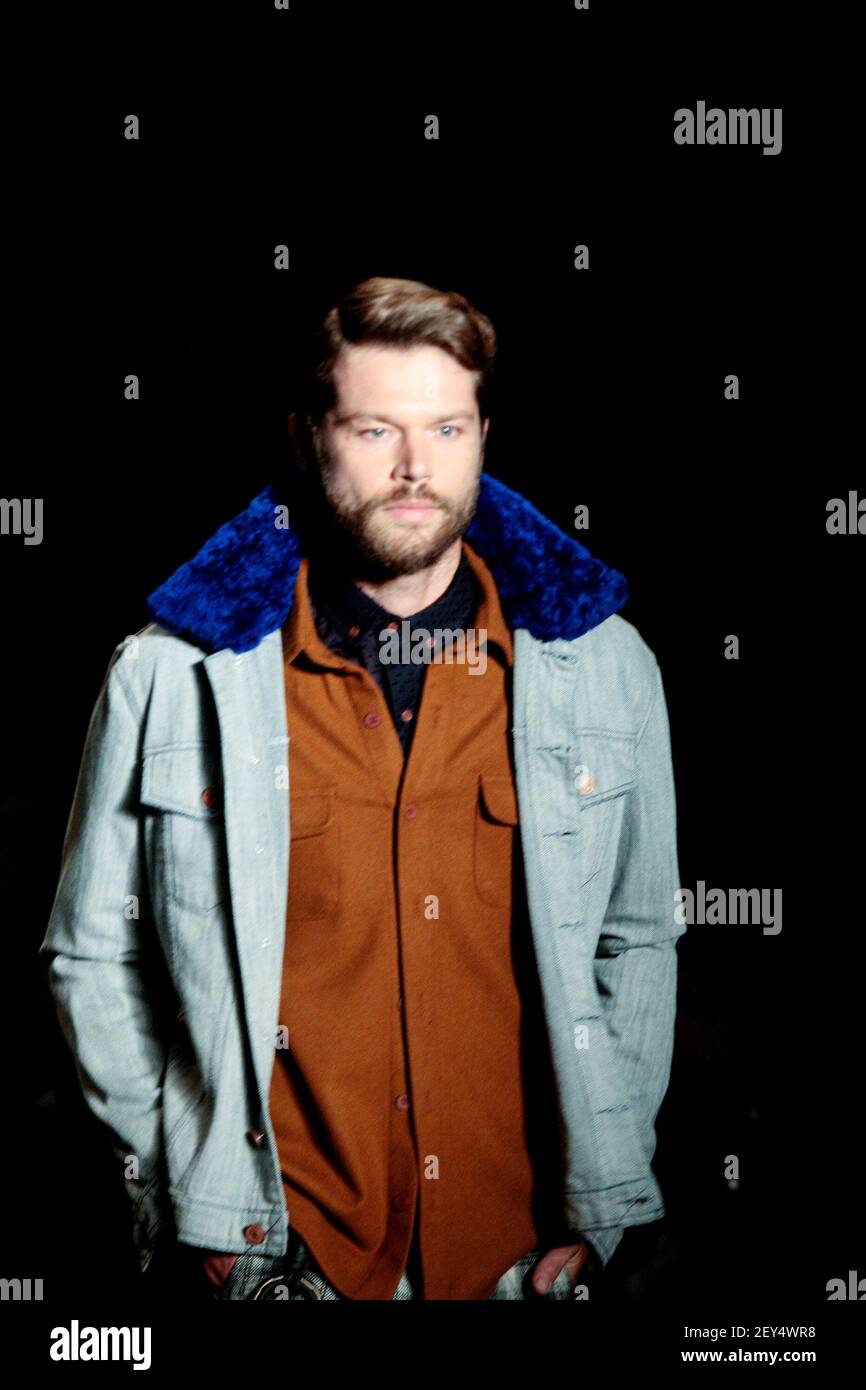 A model displays a collection by Fashion Design brand Cavalera, in Sao ...