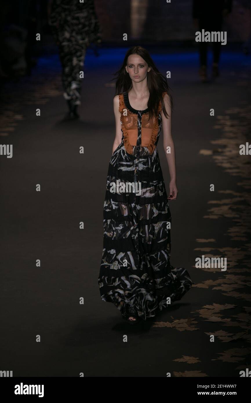 A model displays a collection by Fashion Design brand Cavalera, in Sao ...