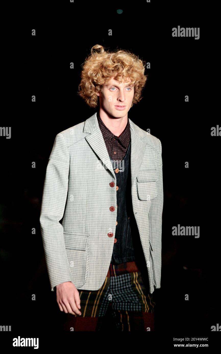 A model displays a collection by Fashion Design brand Cavalera, in Sao ...