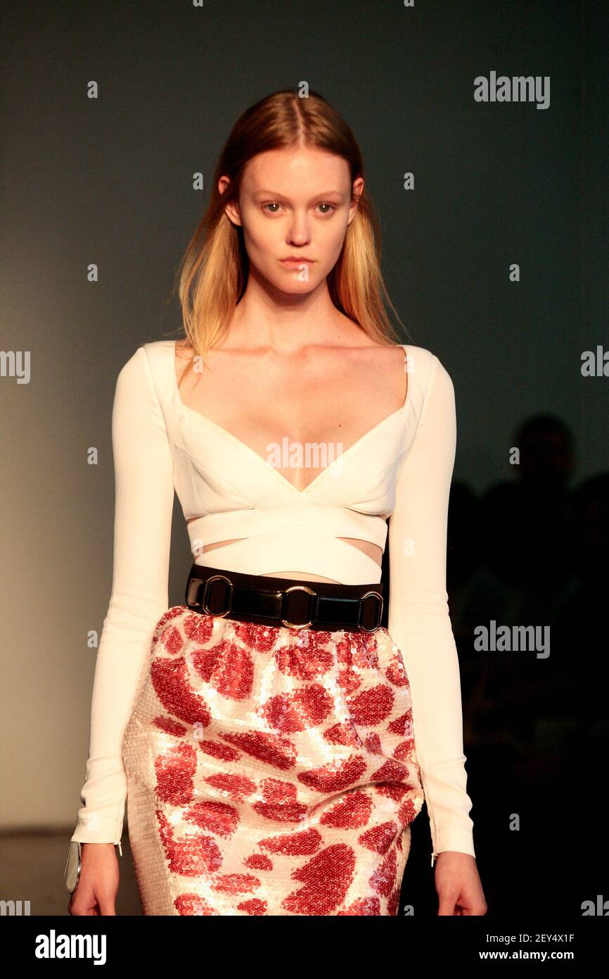 A model displays a collection by Fashion Design Pedro Lorenzo, in Sao ...