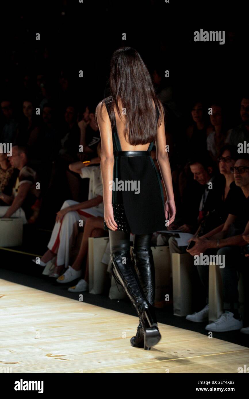 A model displays a collection by Fashion Design Tufi Duek, in Sao Paulo ...