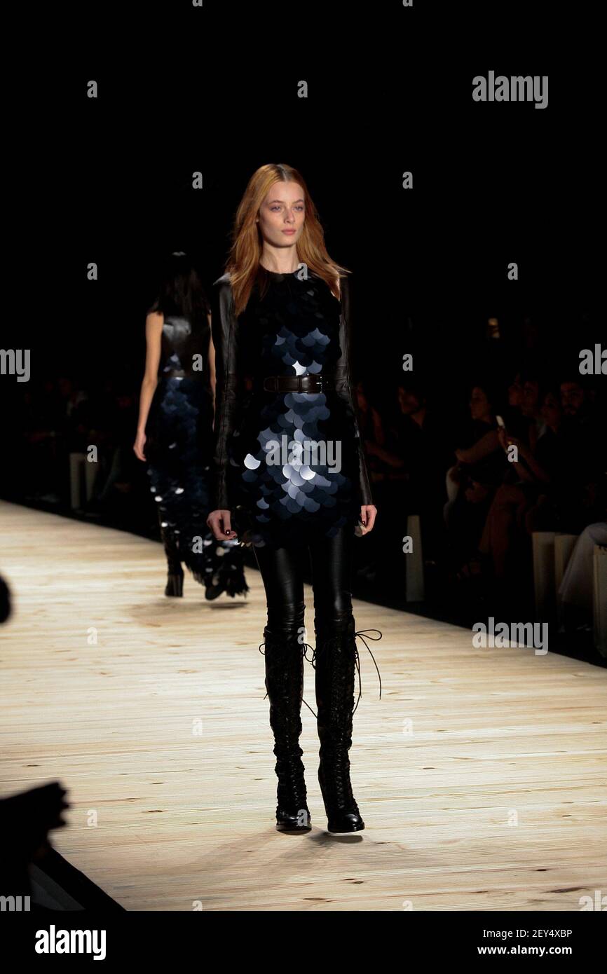 A model displays a collection by Fashion Design Tufi Duek, in Sao Paulo ...