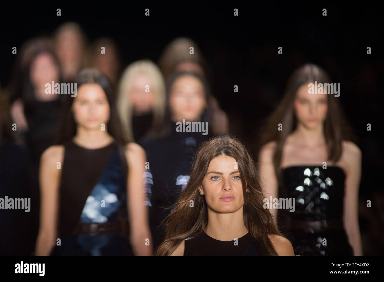 A model displays a collection by Fashion Design Tufi Duek, in Sao Paulo ...