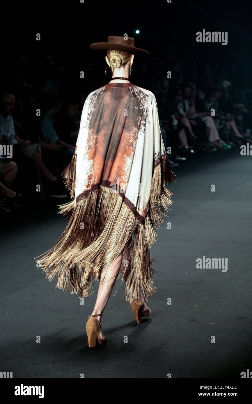 A model displays a collection by Fashion Design Victor Dzenk, in Sao ...