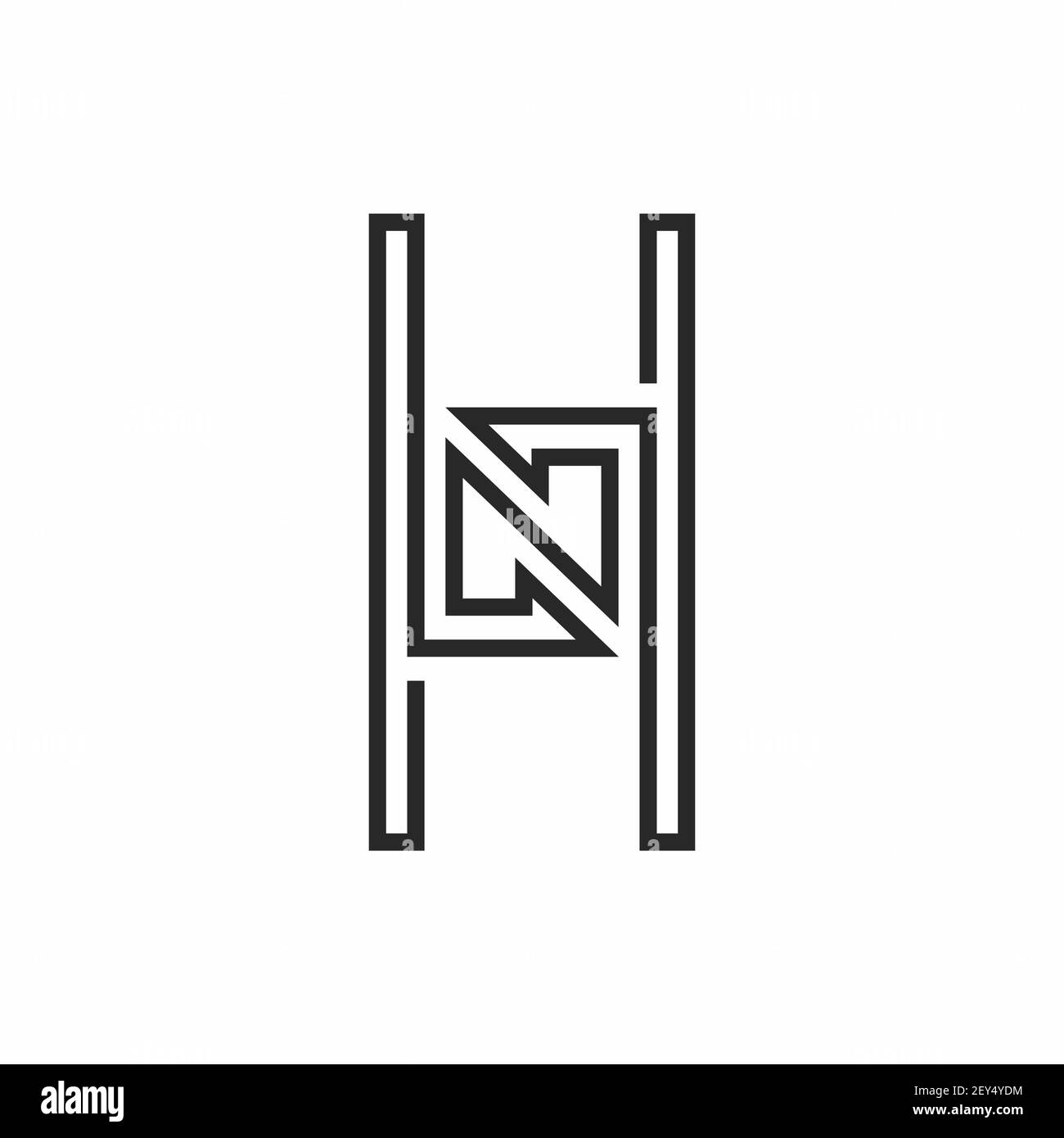 Initial nh letter logo vector template design. Linked letter hn logo design Stock Vector Image ...