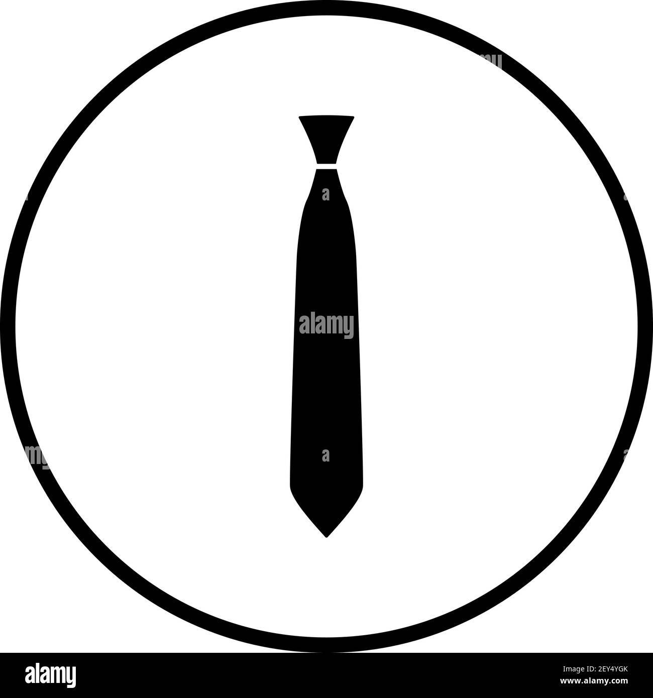 Business Tie Icon. Thin Circle Stencil Design. Vector Illustration ...