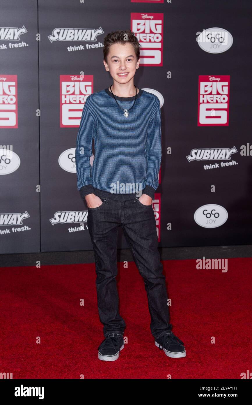 Hayden Byerly attends the Los Angeles Premiere of Disney's "Big Hero 6 ...
