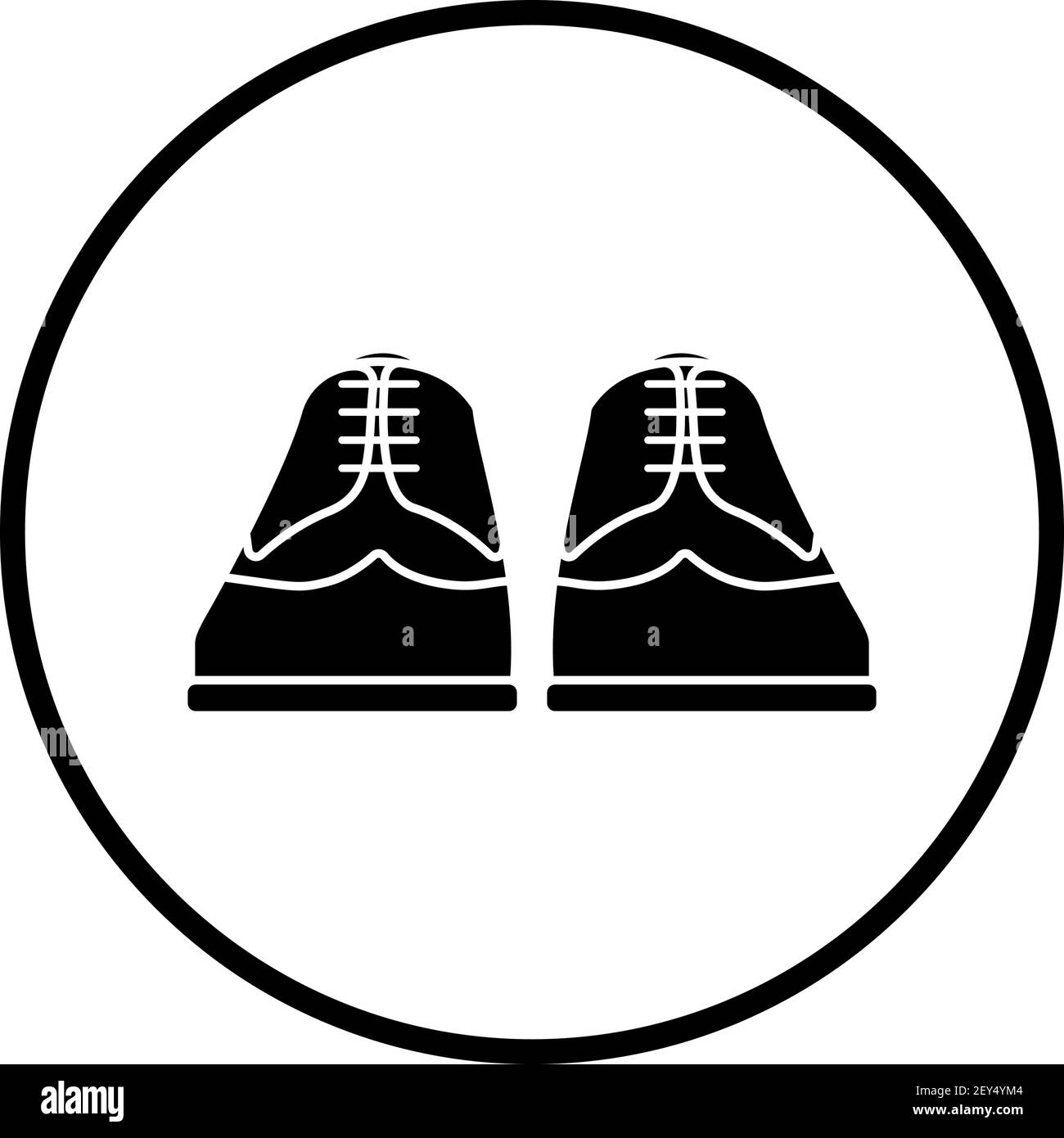 Business Shoes Icon. Thin Circle Stencil Design. Vector Illustration ...