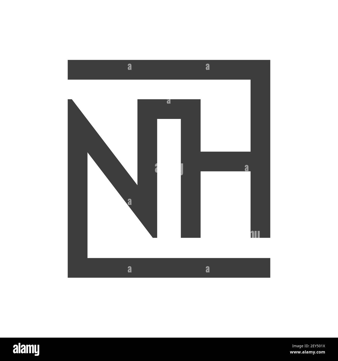 Initial nh letter logo vector template design. Linked letter hn logo design Stock Vector Image ...