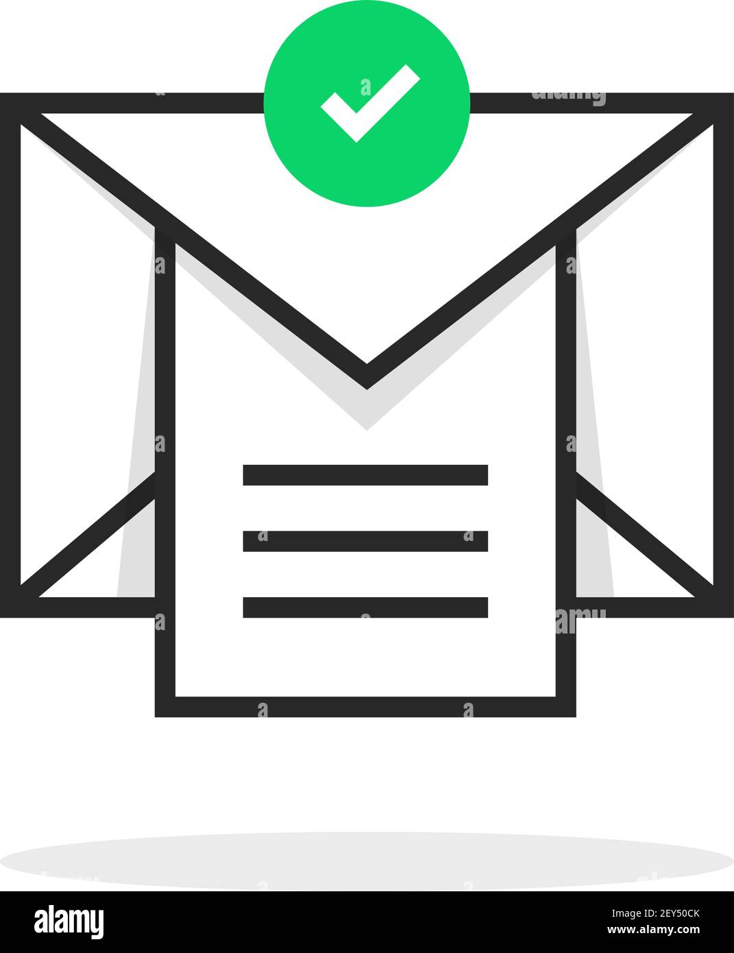 Email delivery confirmation Stock Vector Images - Alamy