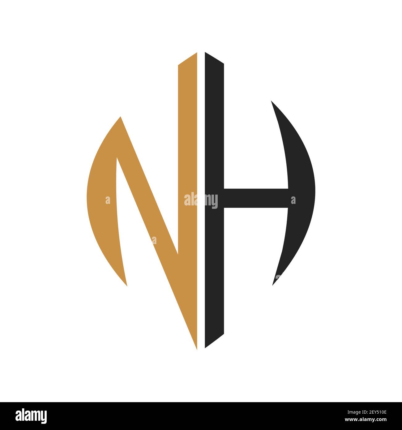 Initial Nh Letter Logo Vector Template Design Linked Letter Hn Logo Design Stock Vector Image