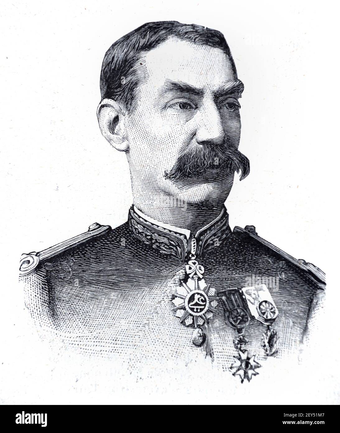 Portrait of French Soldier Joseph Simon Gallieni (1849-1916) Minister ...