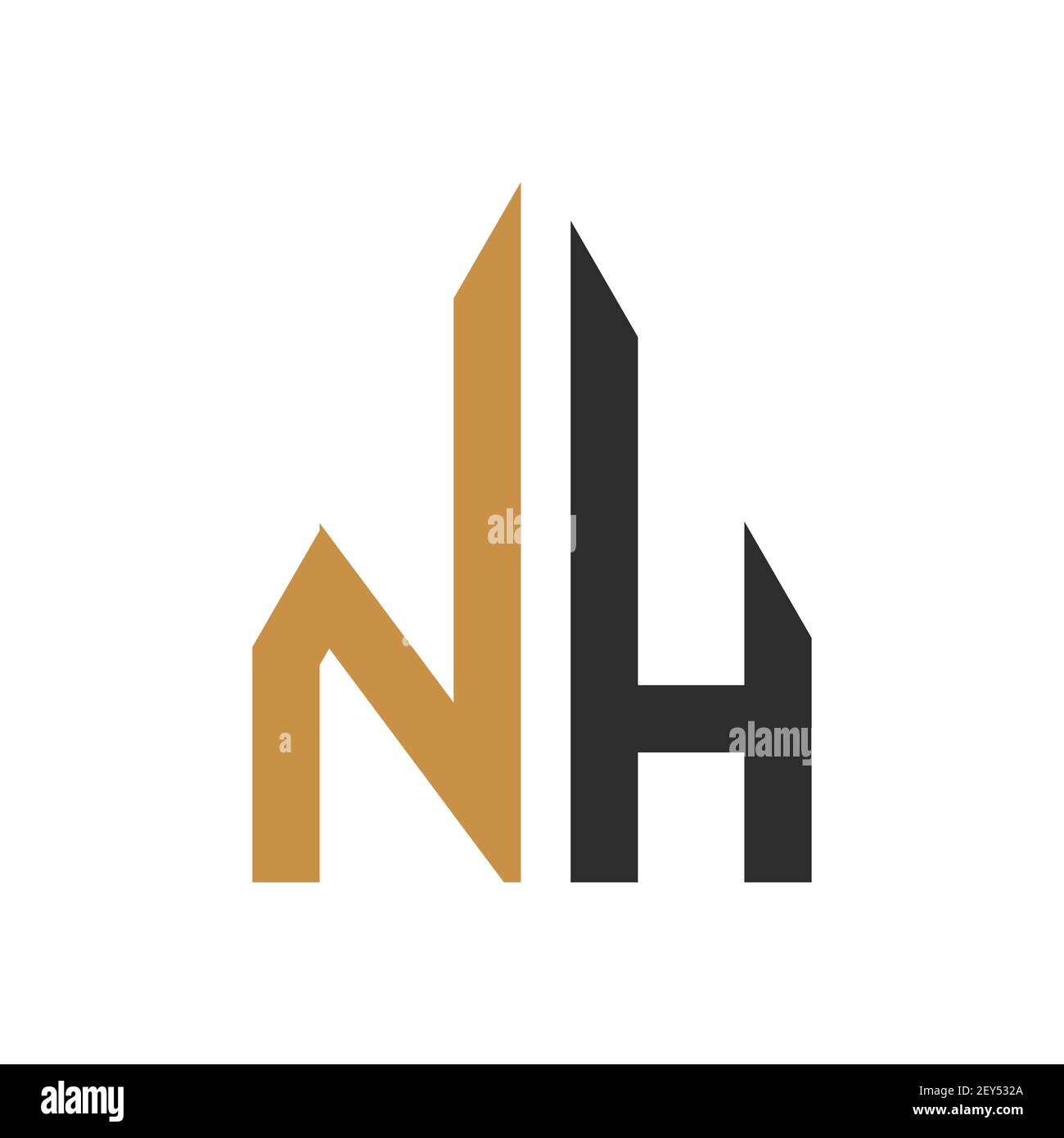 Initial nh letter logo vector template design. Linked letter hn logo design Stock Vector Image ...