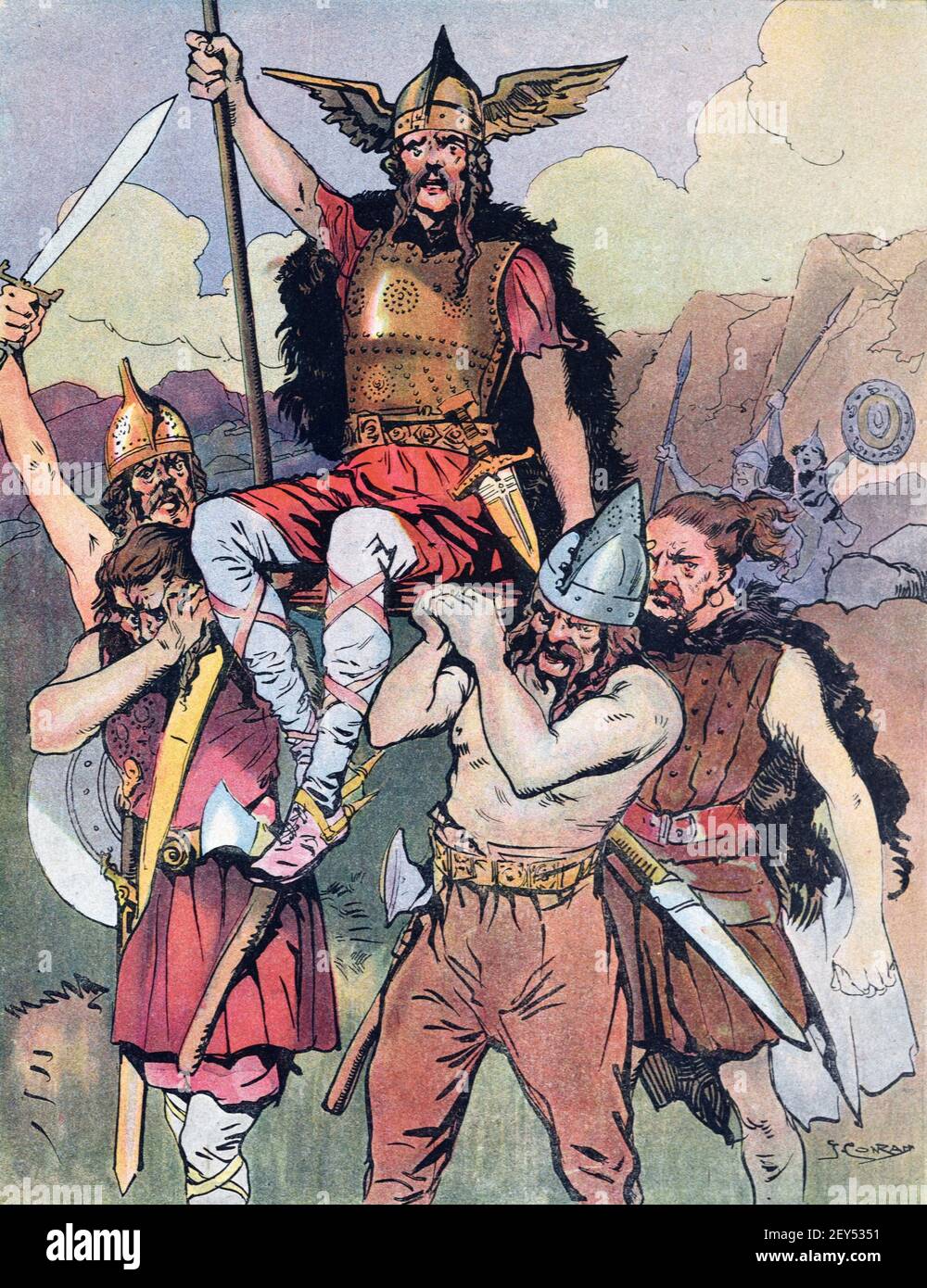 Vercingetorix (c82BC-46BC) leader or Chieftain of the Arveni Gallic ...