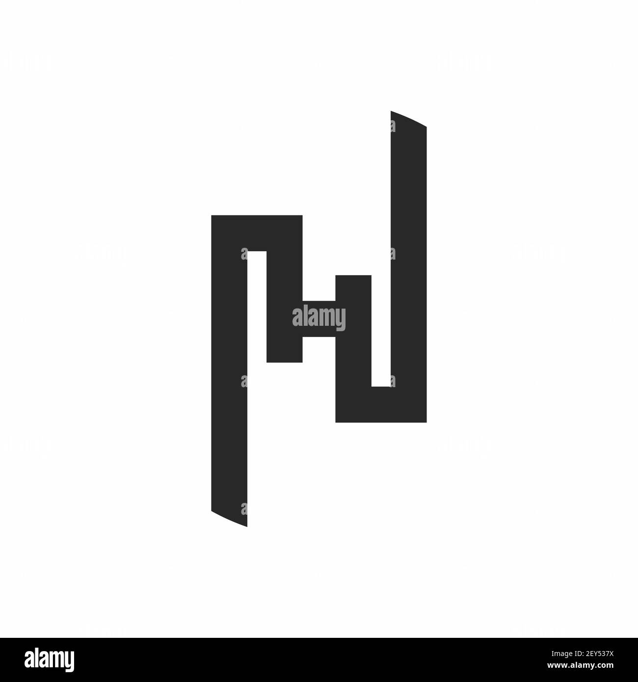 Initial nh letter logo vector template design. Linked letter hn logo design Stock Vector Image ...