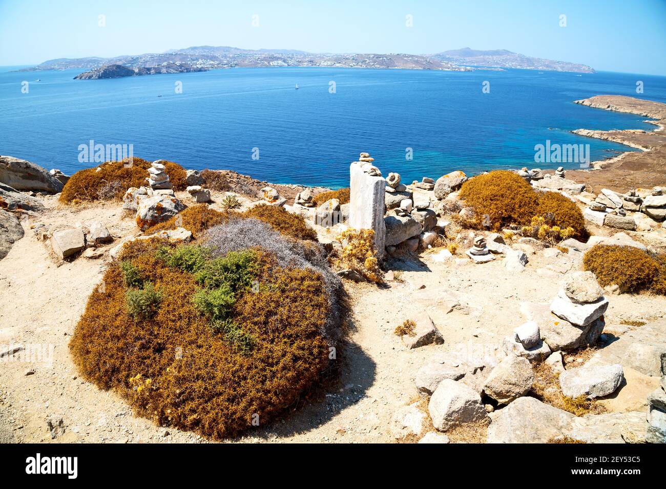 Temple in delos greece the historycal acropolis and old ruin site Stock ...