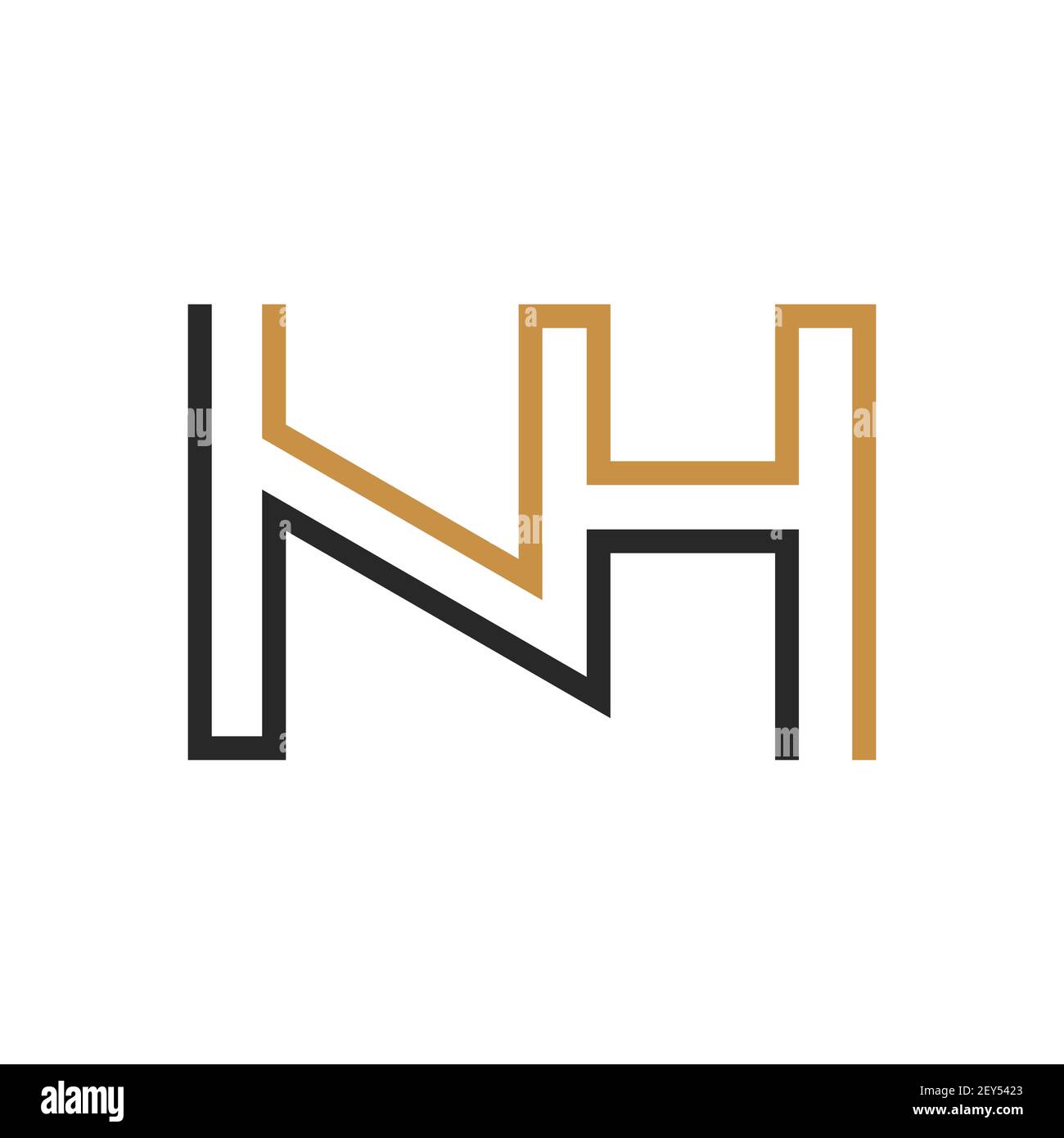 Initial nh letter logo vector template design. Linked letter hn logo design Stock Vector Image ...
