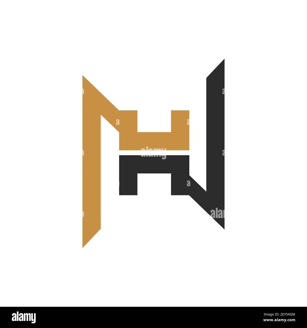 Initial nh letter logo vector template design. Linked letter hn logo design Stock Vector Image ...