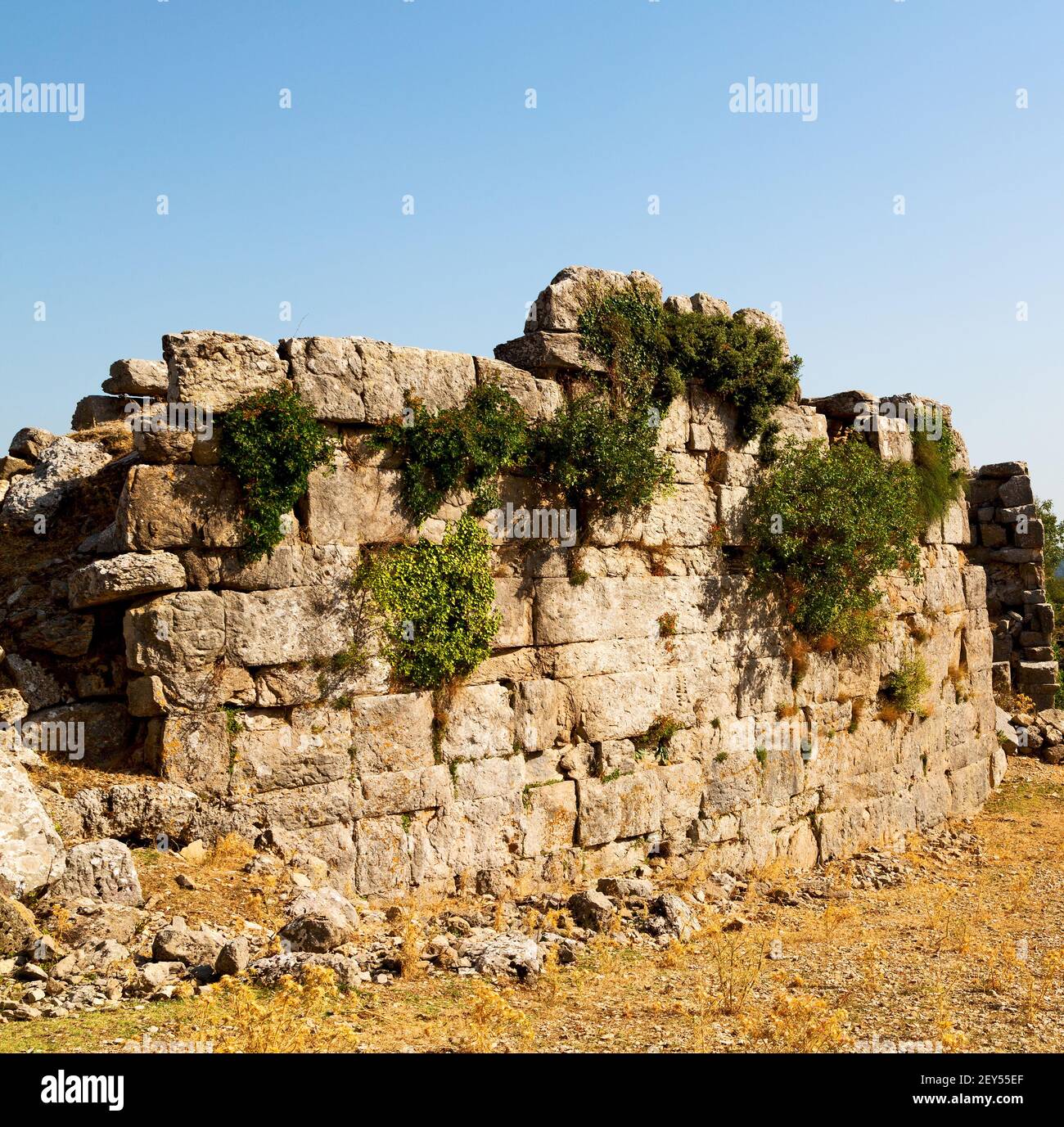From the hill in asia turkey selge old architecture ruins and nature ...
