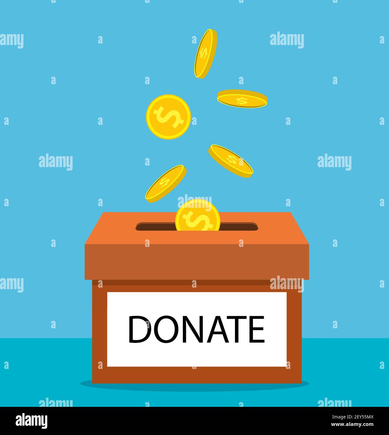 Donate carton box icon Stock Vector Images - Alamy