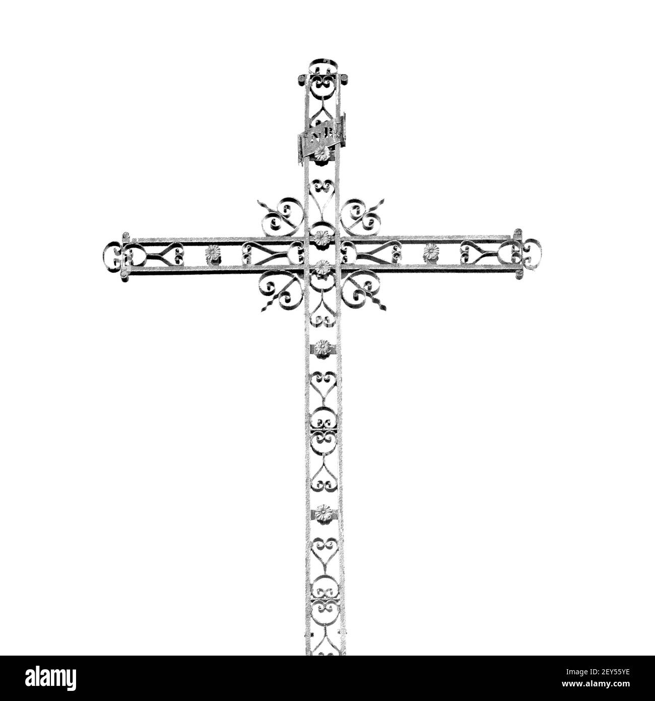 Catholic abstract sacred cross in italy europe and the sky background ...