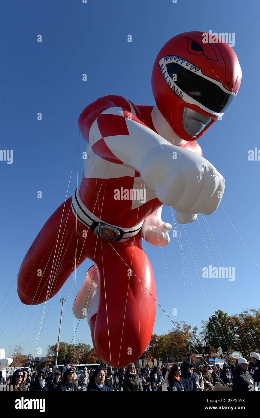 Macy's Thanksgiving Day Parade organizers test fly the red Power Ranger ...