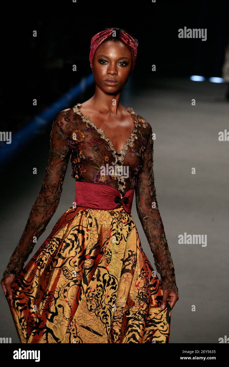 A model displays a collection by Fashion Design Lino Villaventura, in ...