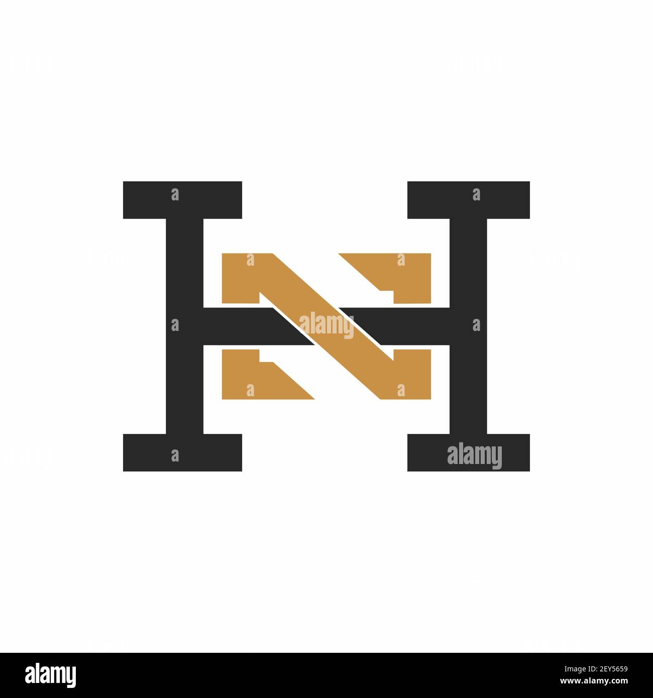Initial nh letter logo vector template design. Linked letter hn logo ...