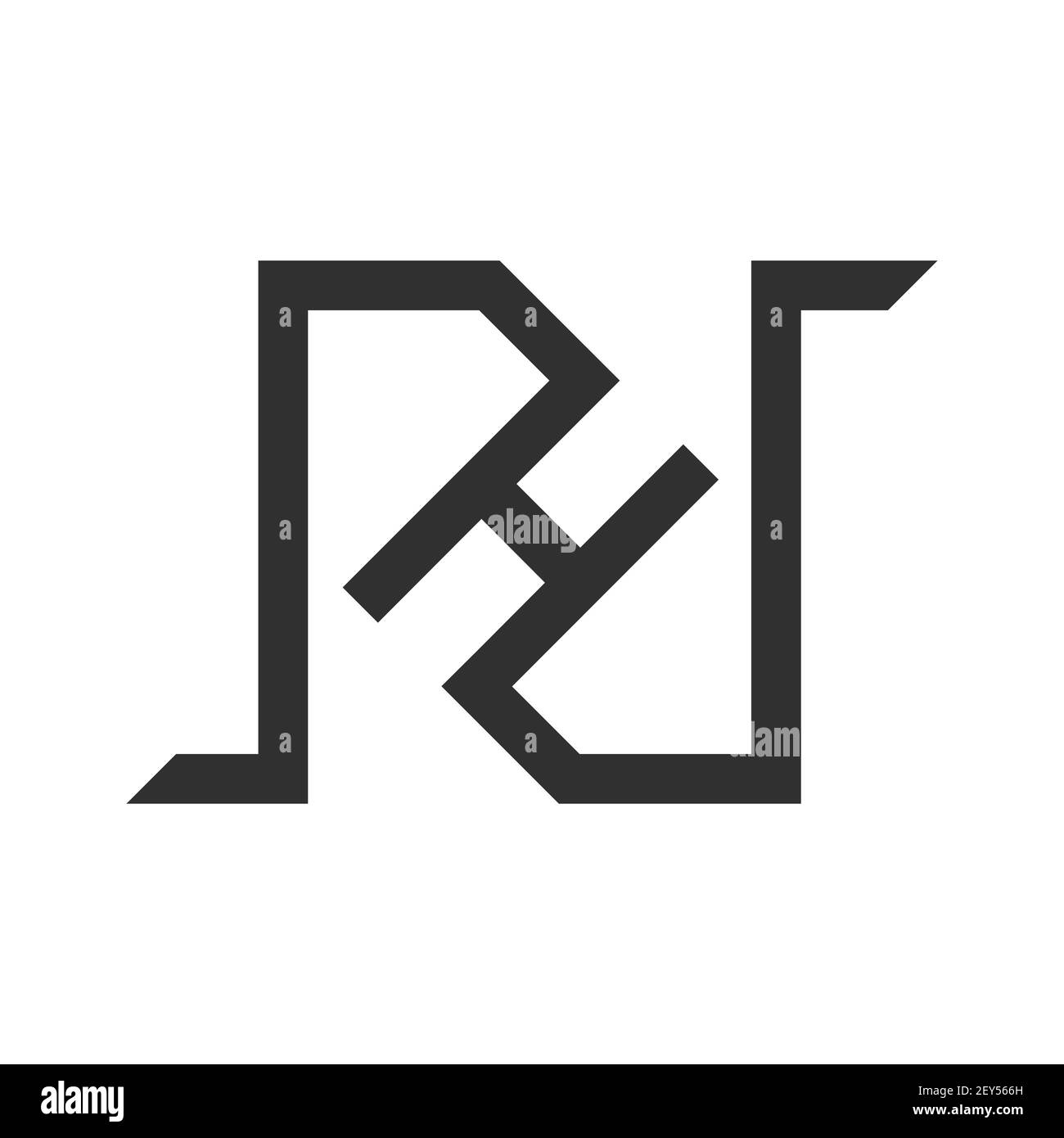 Initial nh letter logo vector template design. Linked letter hn logo ...