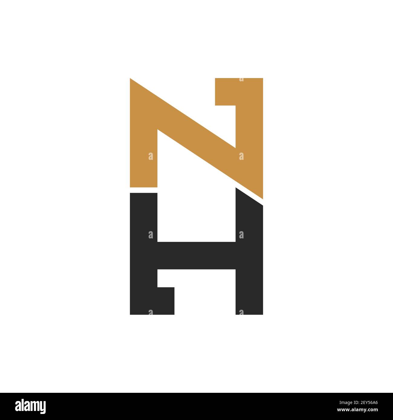Initial nh letter logo vector template design. Linked letter hn logo design Stock Vector Image ...