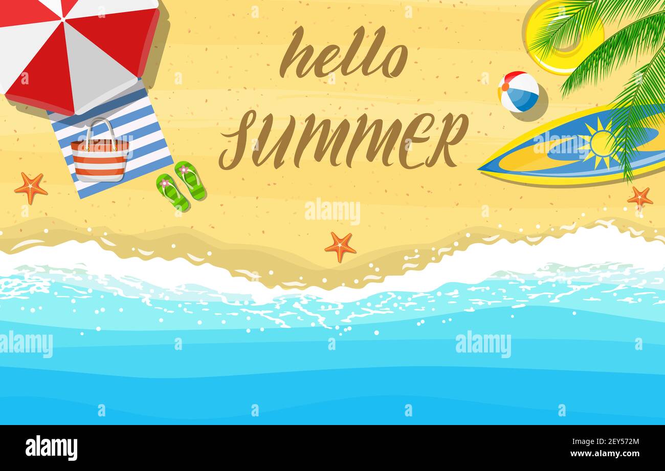 Hello Summer banner Stock Vector Image & Art - Alamy