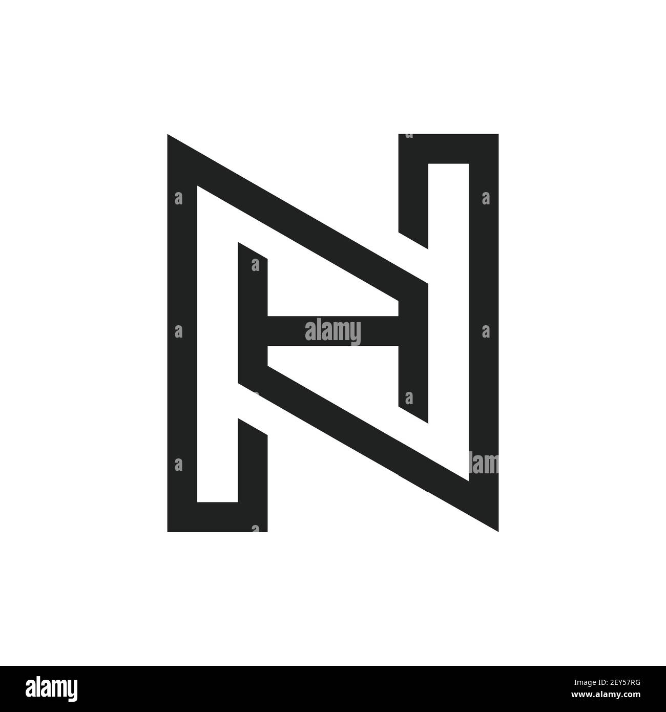 Initial nh letter logo vector template design. Linked letter hn logo design Stock Vector Image ...