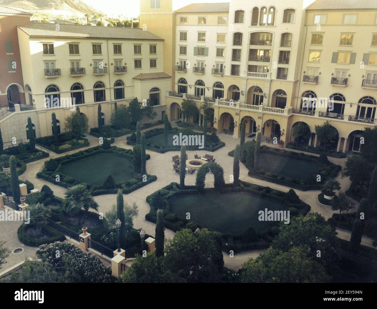 A panoramic view of the Florentine Gardens at the Hilton Lake Las Vegas ...
