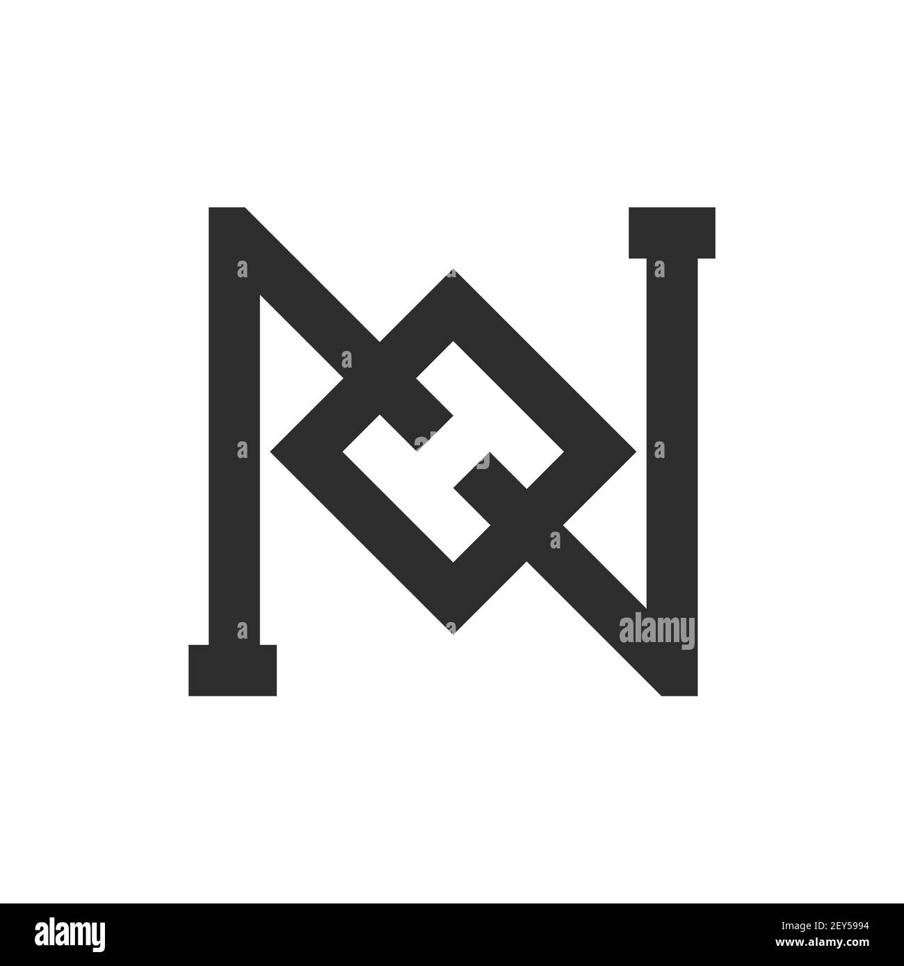 Initial nh letter logo vector template design. Linked letter hn logo ...