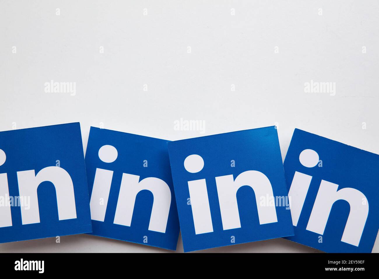 LONDON, UK - March 2021: Linkedin business social networking platform ...
