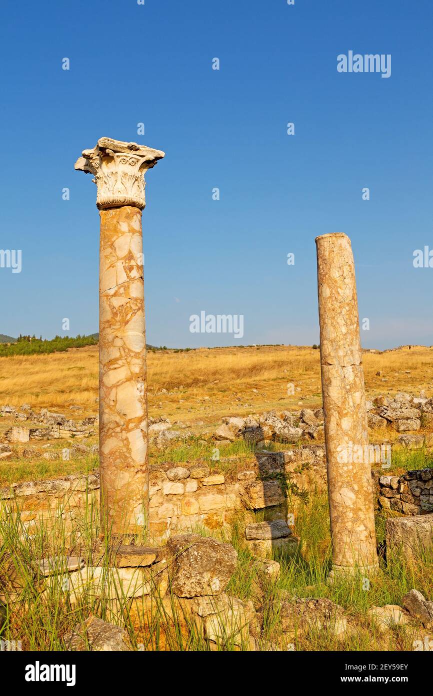 History turkey the column and the temple Stock Photo - Alamy