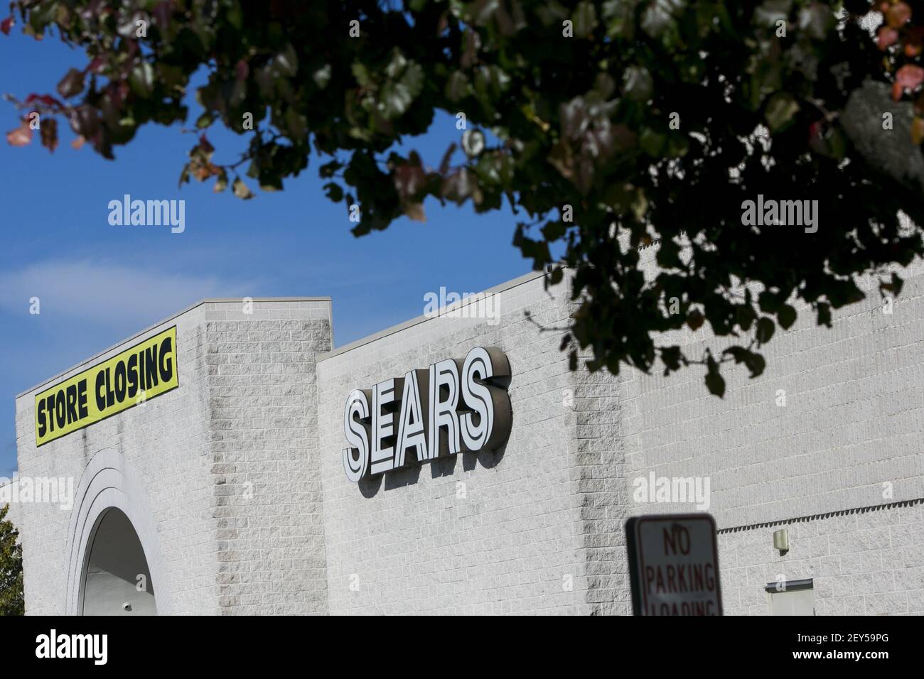 A Sears retail store with a "Store Closing Sale" banner in Chambersburg ...