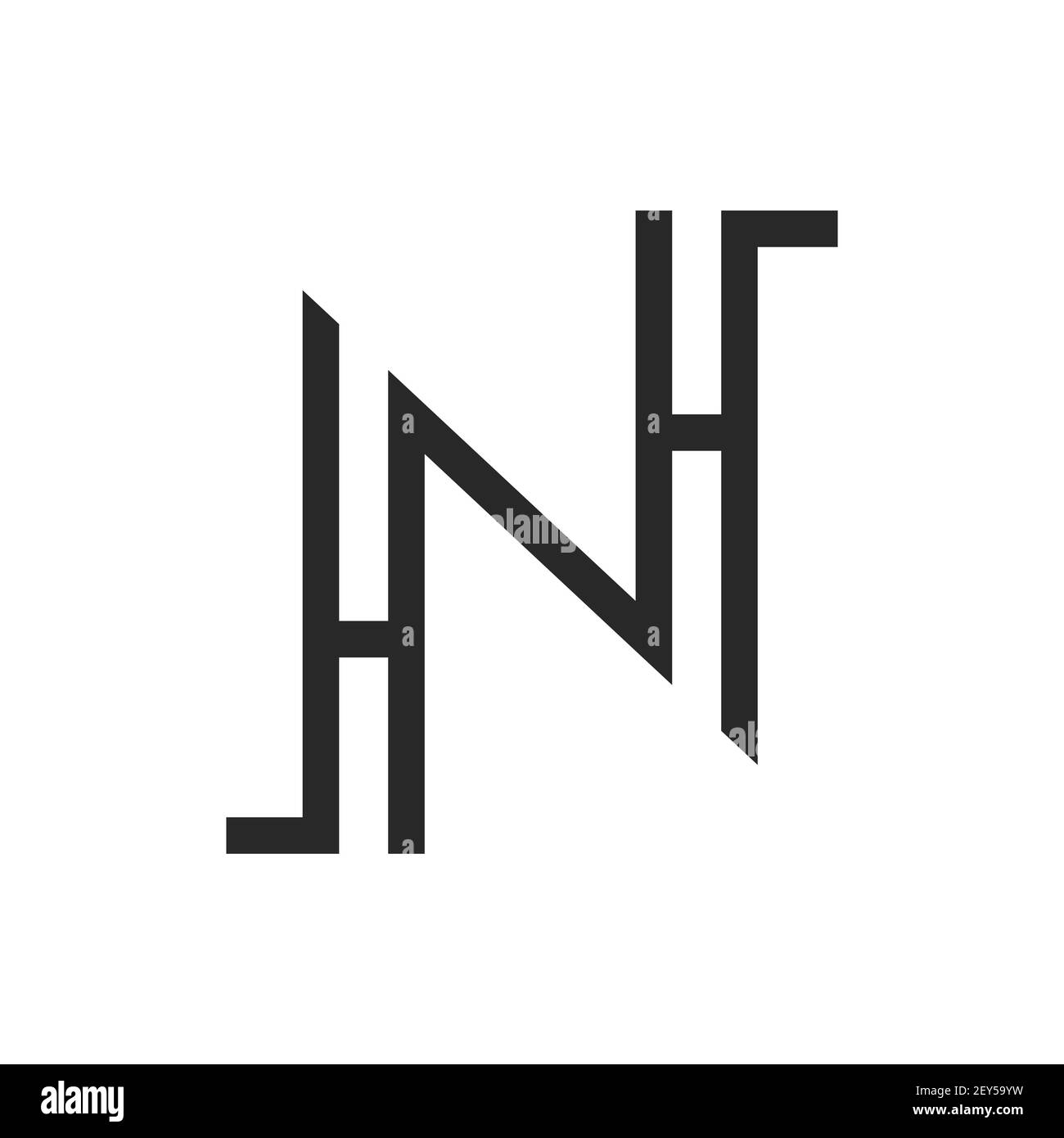 Initial nh letter logo vector template design. Linked letter hn logo design Stock Vector Image ...
