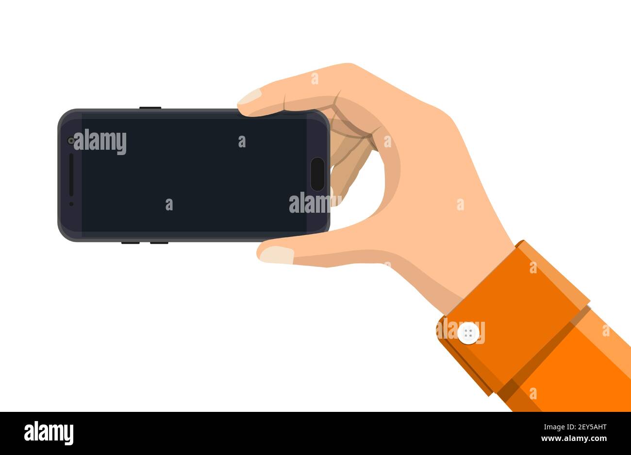 One hand holding mobile smartphone Stock Vector Image & Art - Alamy