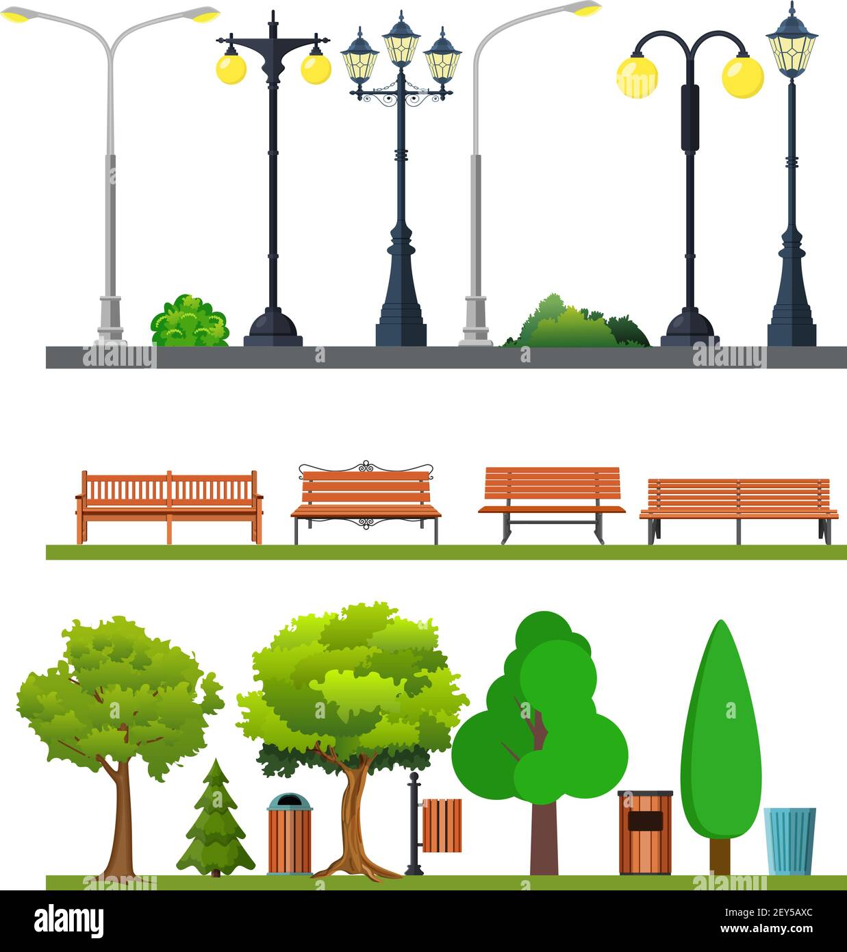 Urban landscape flat style design elements Cut Out Stock Images ...