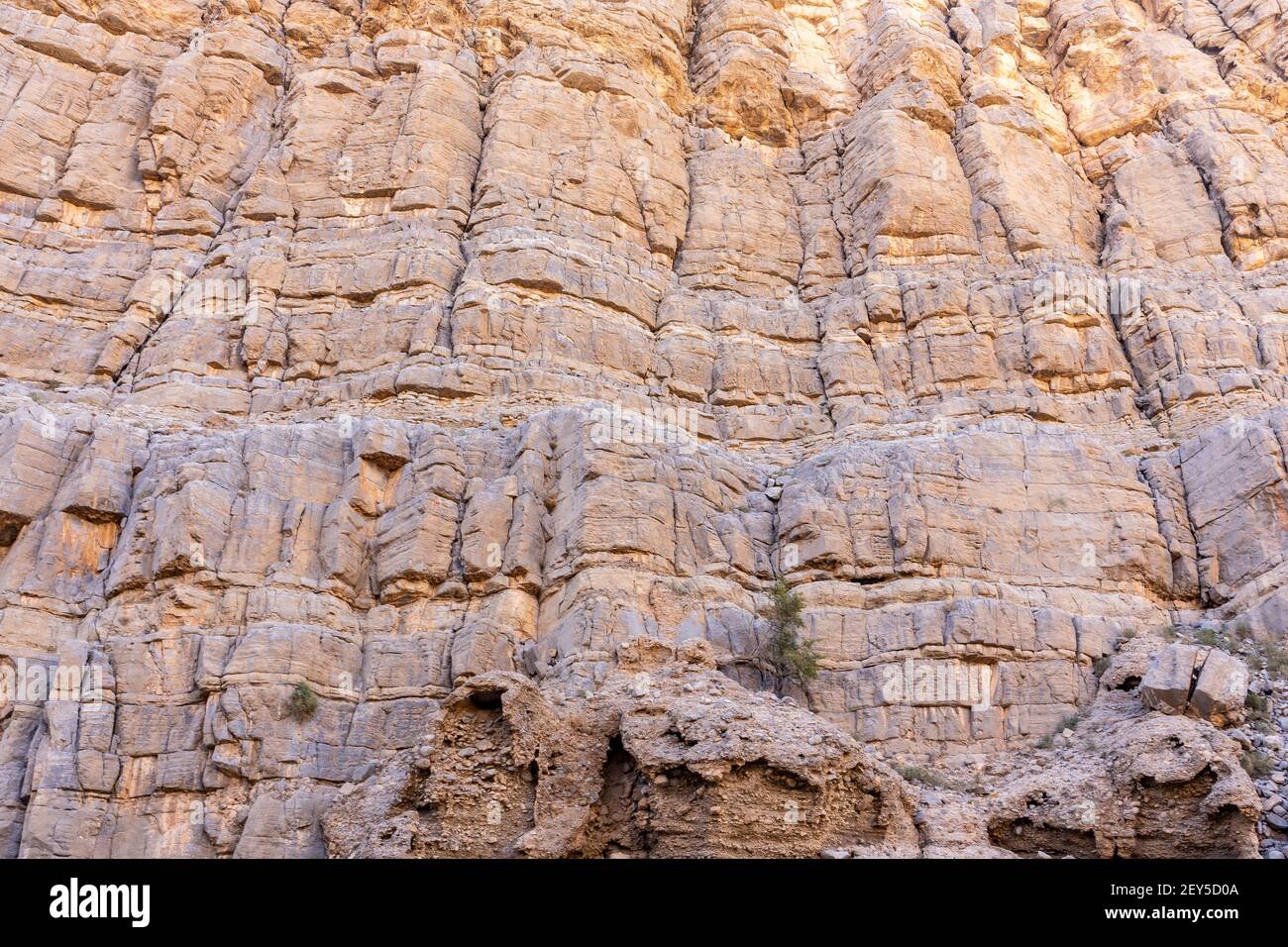 Limestone vertical cliff in Jebel Jais mountain range, Hajar Mountains ...