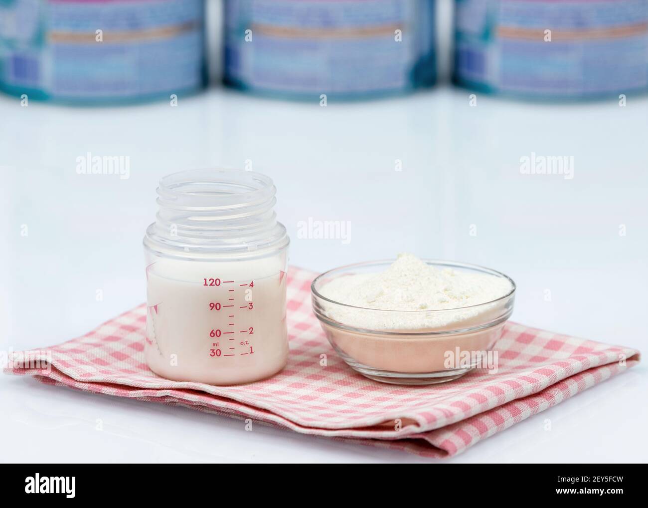 Artificial Feeding Of Children. Bottle for the mixture and infant ...