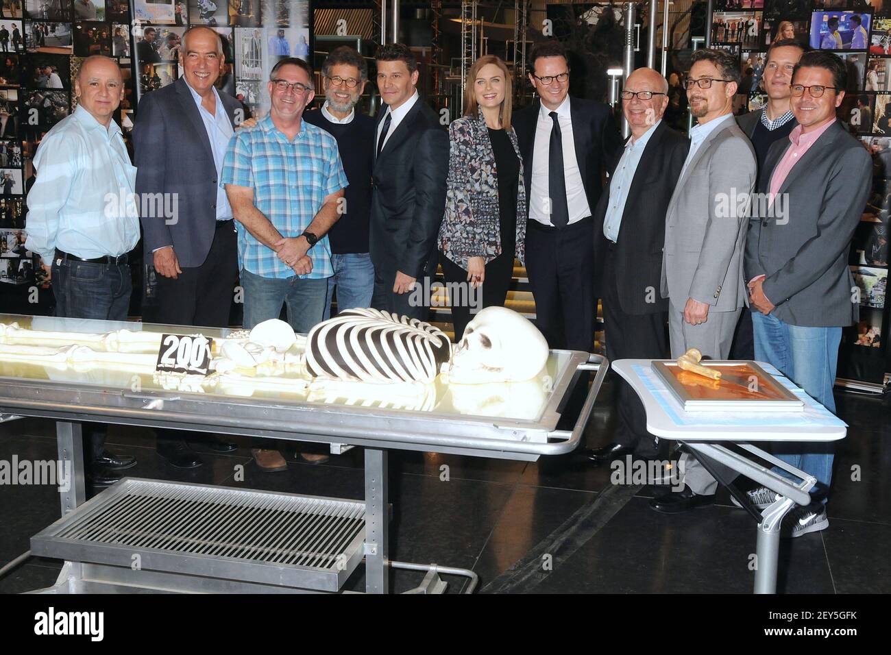 14 November 2014 - Century City, California - Cast and crew of "Bones ...