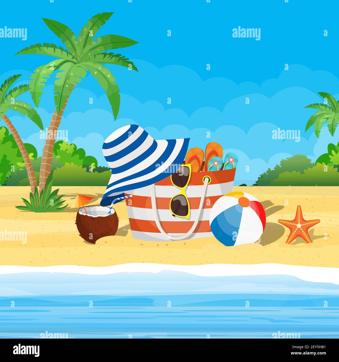 Coconut with cold drink Stock Vector Image & Art - Alamy