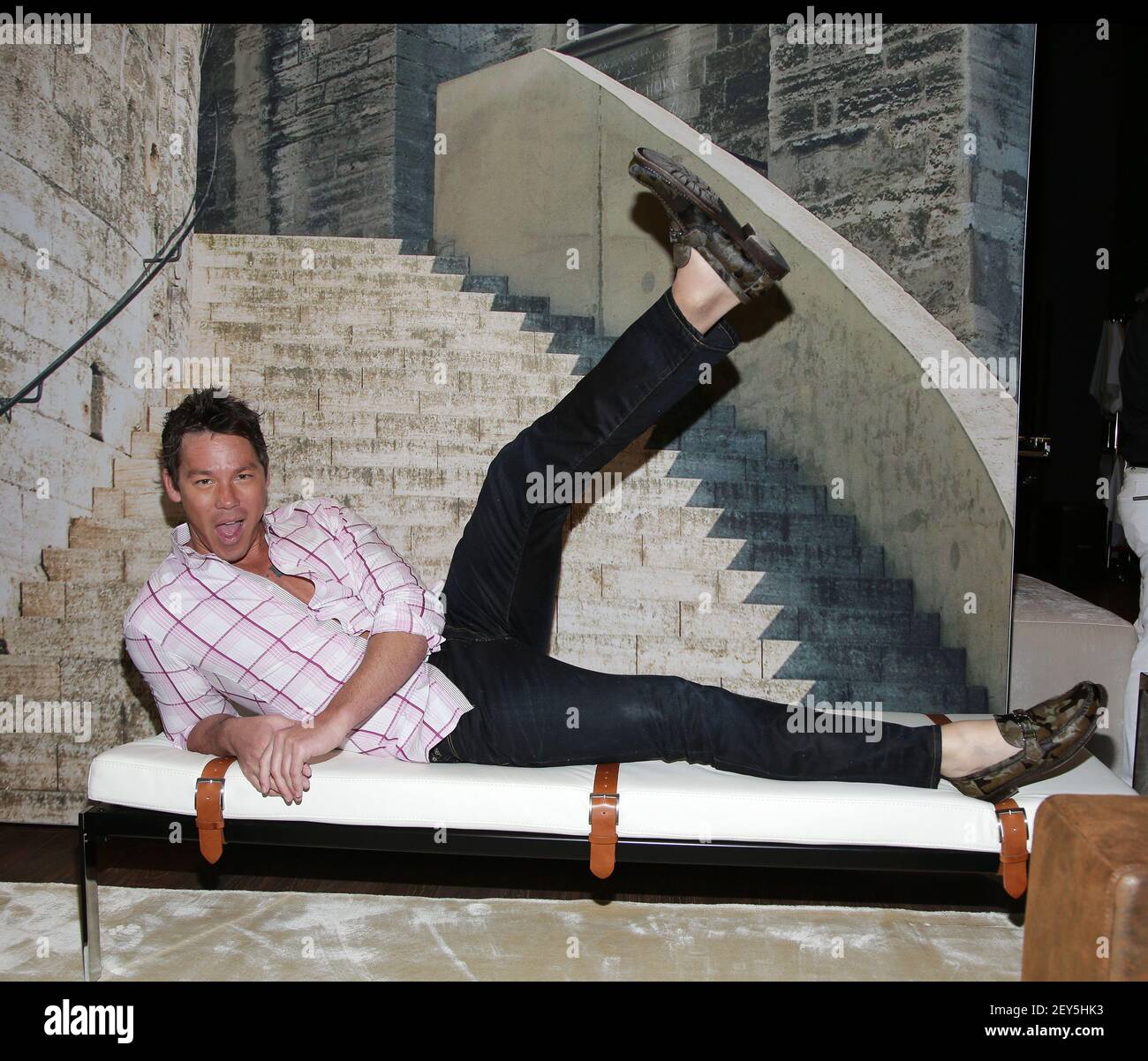 Designer and HGTV Personality David Bromstad attends the grand opening ...
