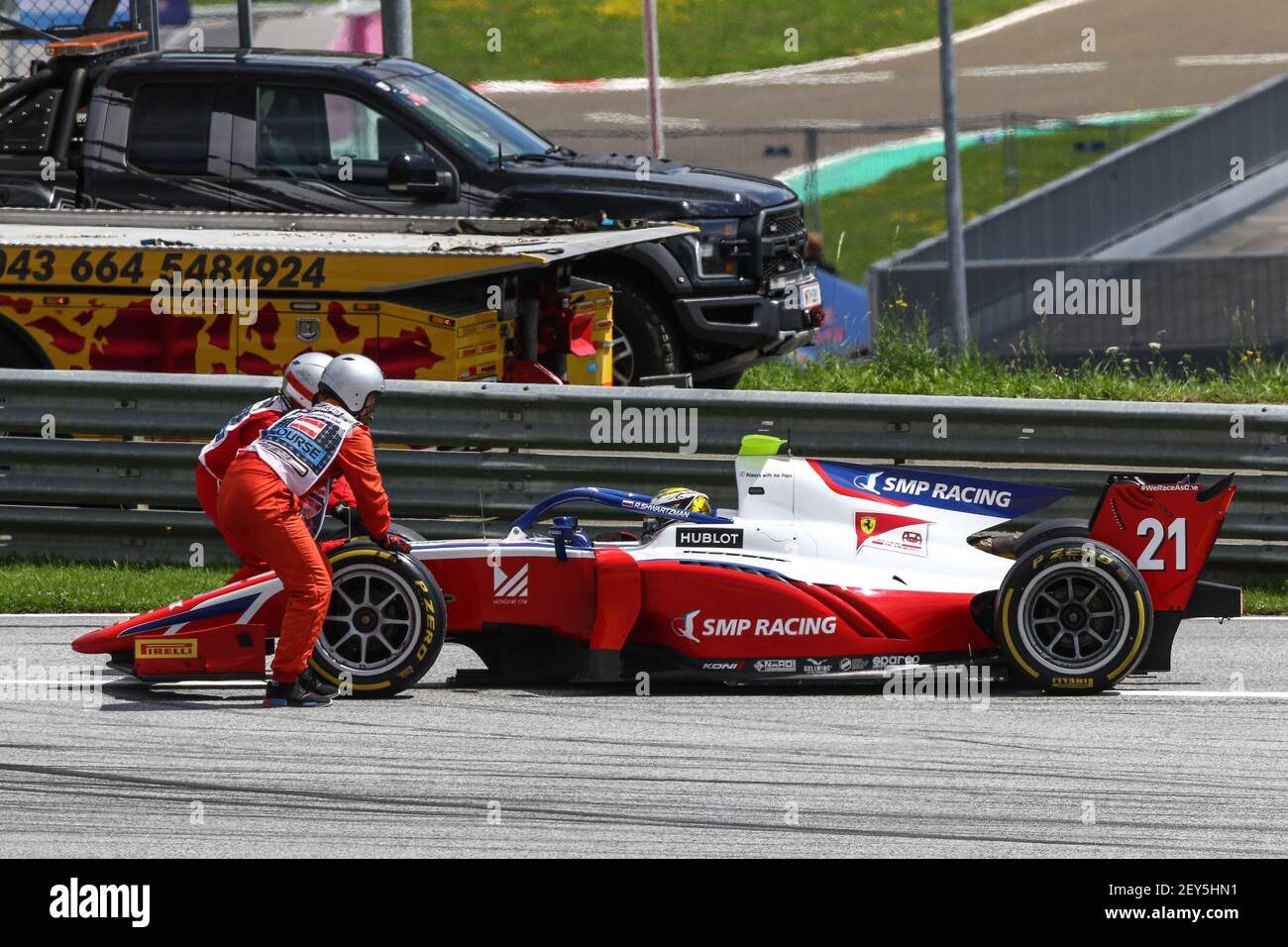 21 Shwartzman Robert (rus), Prema Racing, Dallara F2 2018, retirement ...