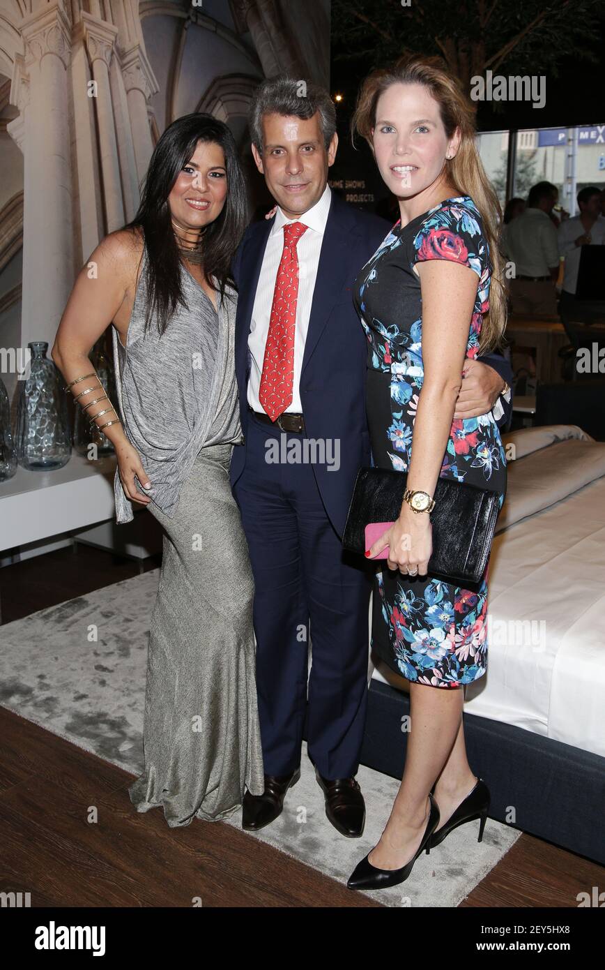 Mariella Cellini, Euclides and Sandra Moreno attend the grand opening ...