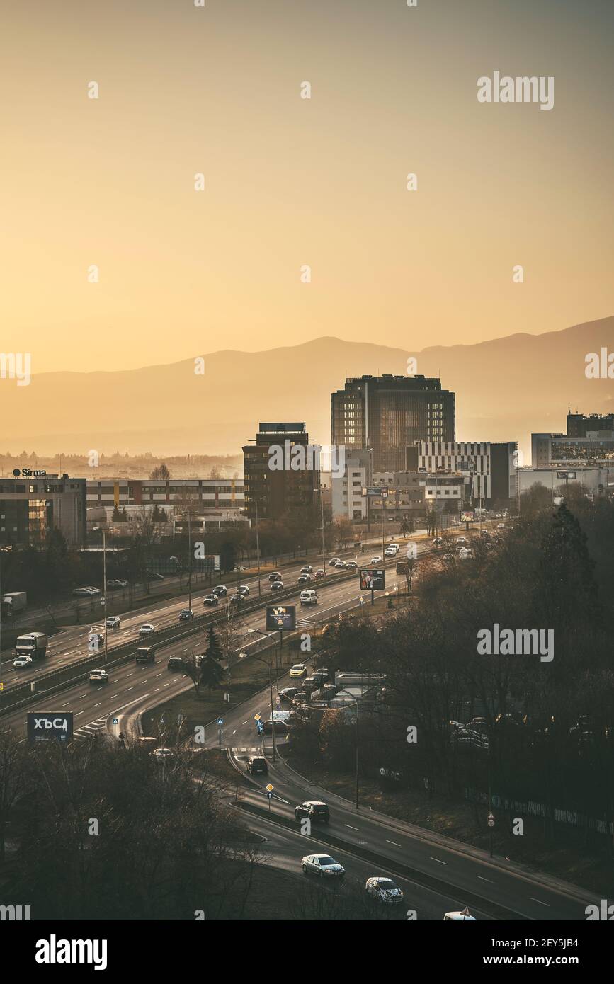 Sofia bulgaria cityscape mountains hi-res stock photography and images ...